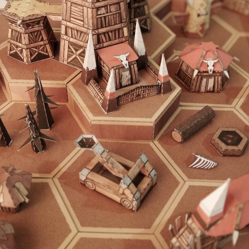 Orc Camp. Paper Miniature PDF Templates for Paper Crafts and Games - Etsy