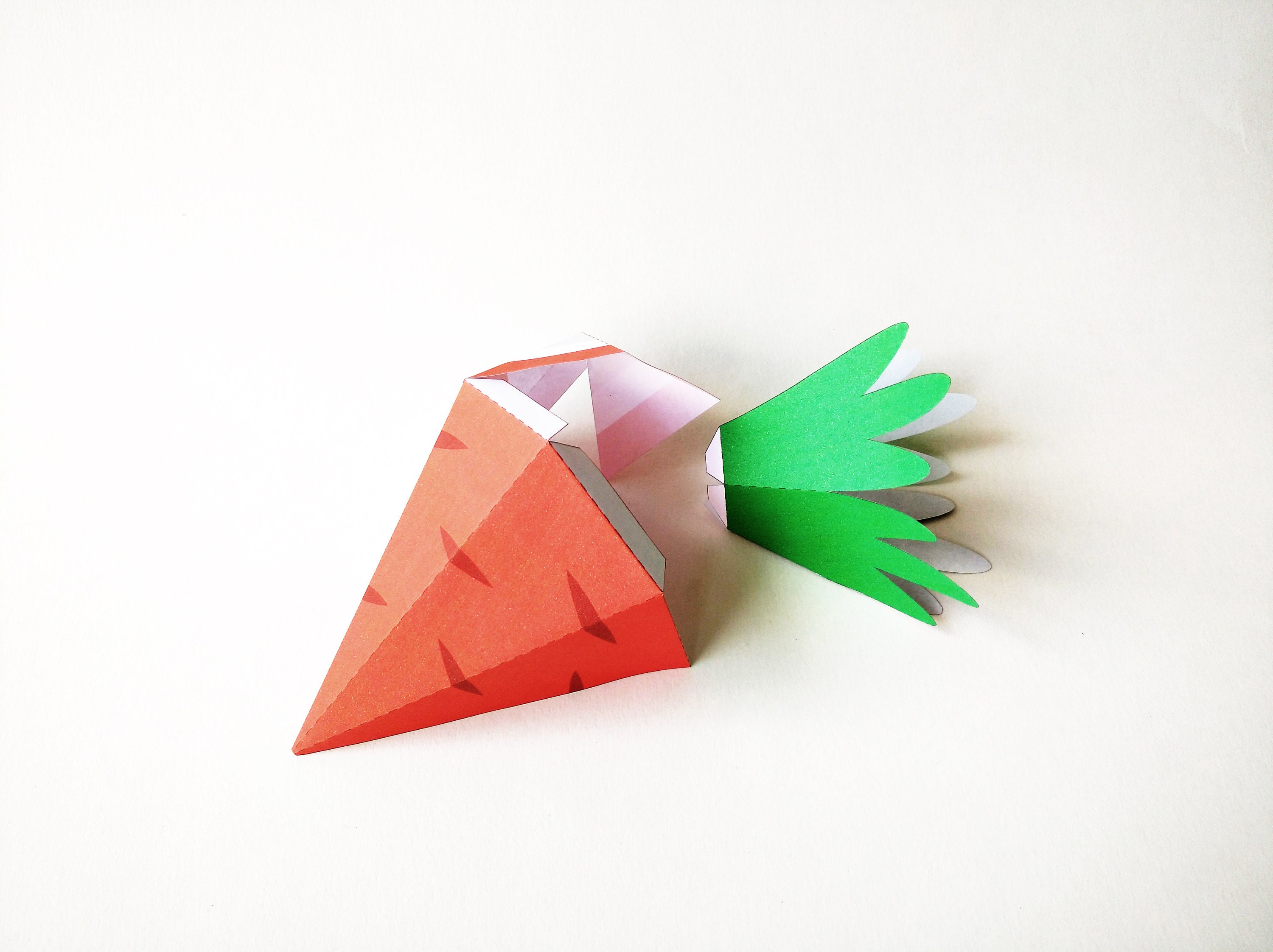 Carrot 3D Template for Paper Crafting - Etsy
