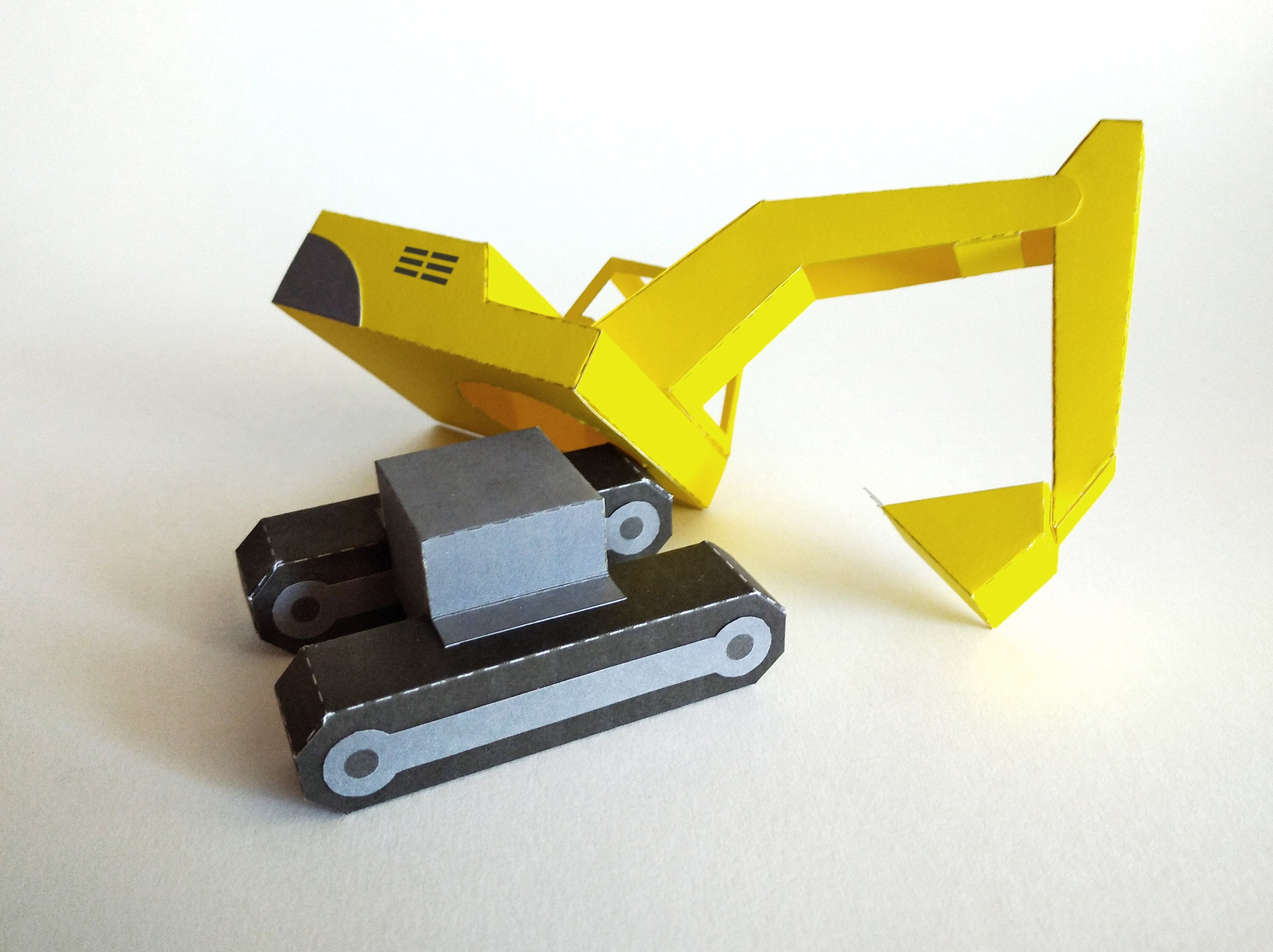 Excavator Template for Cricut. Paper Craft Toy in SVG, DXF and PDF - Etsy