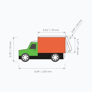 TRUCK Type C. Paper Toy / Gift Box - Etsy