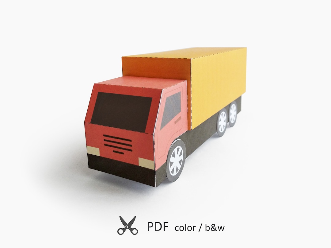 TRUCK Type B. Paper Toy / Gift Box - Etsy