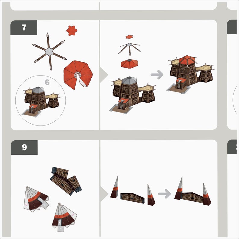 Orc Camp. Paper Miniature PDF Templates for Paper Crafts and Games - Etsy