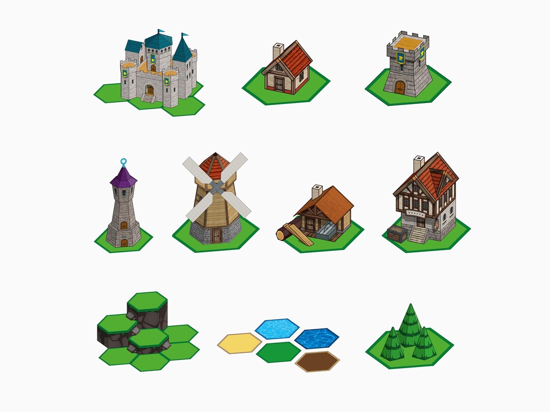 Medieval City. Paper Miniatures Templates for Paper Crafts and Games - Etsy