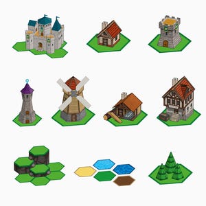 Medieval City. Paper Miniatures Templates for Paper Crafts and Games - Etsy