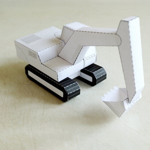 Excavator. Paper Craft Toy. PDF Printable Templates - Etsy Canada