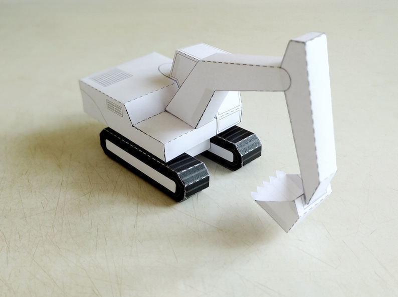 Excavator. Paper Craft Toy. PDF Printable Templates - Etsy Canada