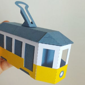Paper Tram. Template for Your Craft or Gift Box. Digital File for ...