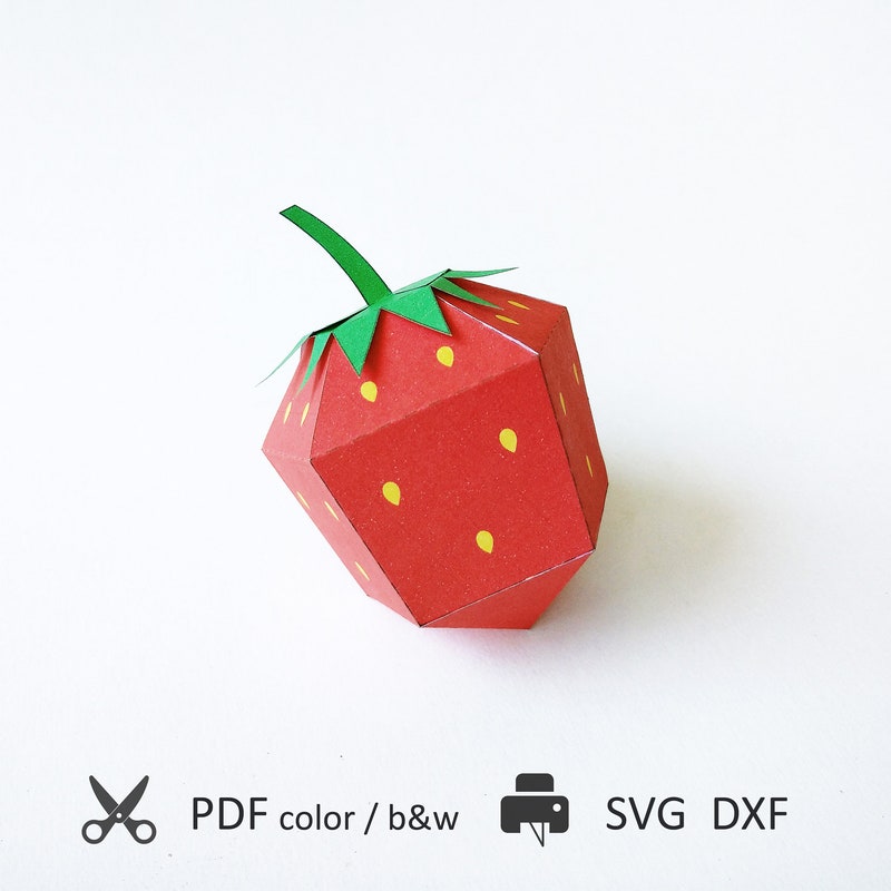 Strawberry 3d Model - Etsy