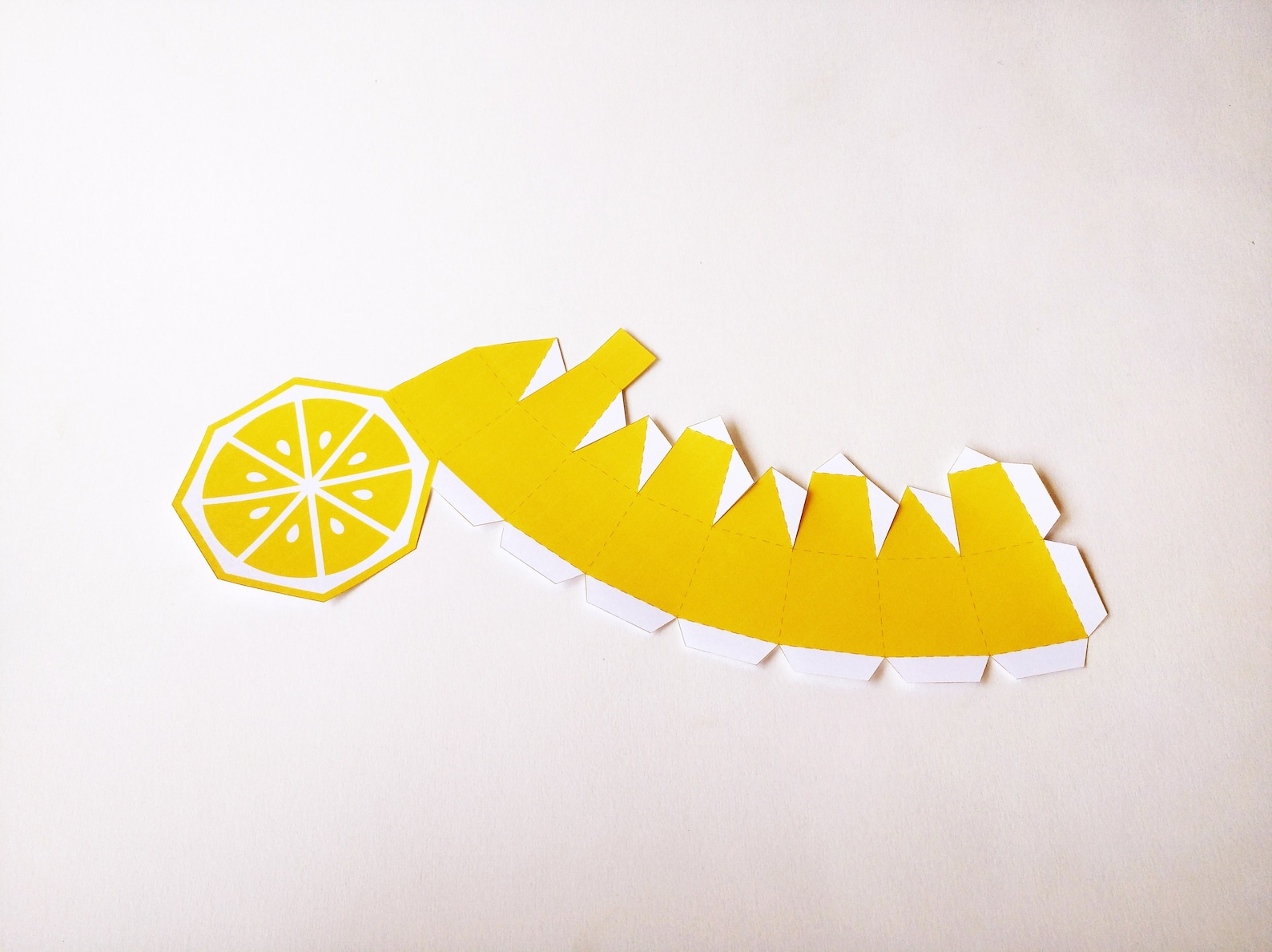 Half a Lemon 3D Paper Craft SVG - Etsy