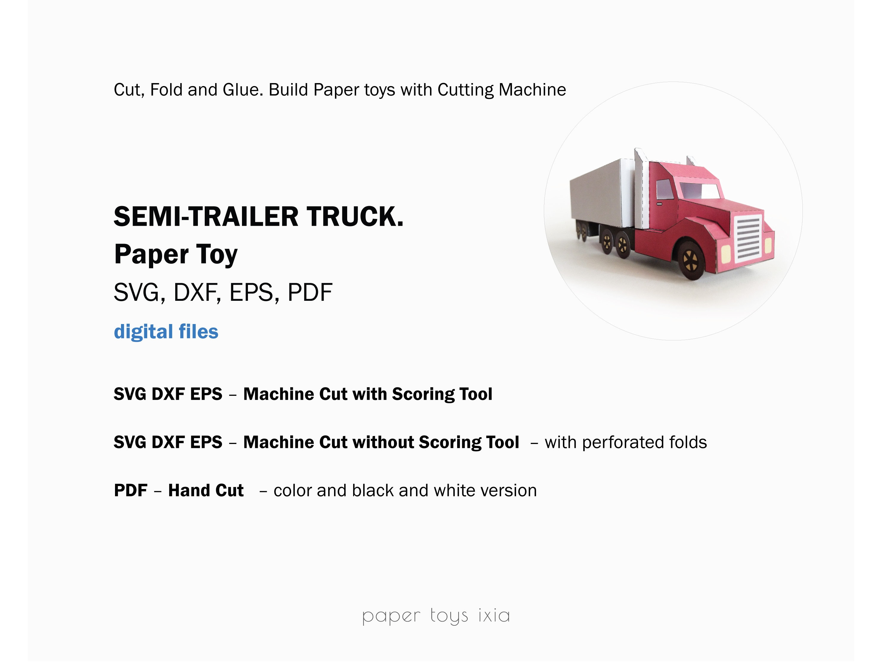 Papercraft Truck Trailer
