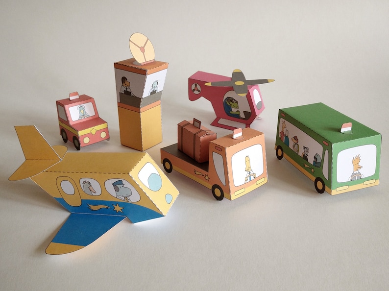 Airport - Papercraft for Kids. Printable Paper Toys - Etsy Australia