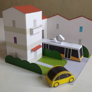 Paper Diorama Town. Printable Paper Toys for Children. PDF Templates ...