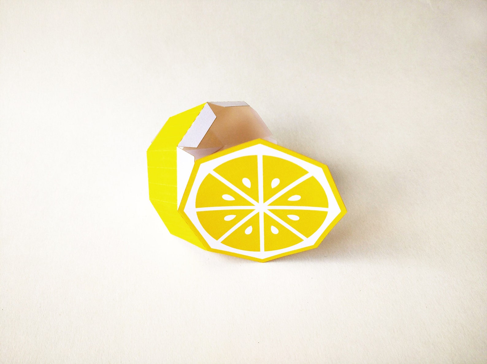 Half a Lemon 3D Paper Craft SVG - Etsy