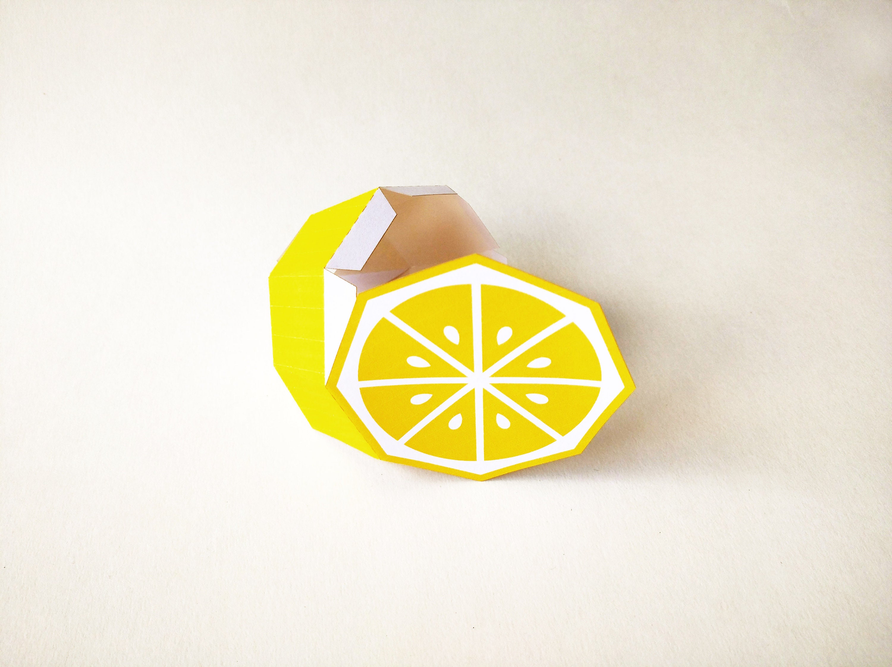 Half a Lemon 3D Paper Craft SVG - Etsy Australia