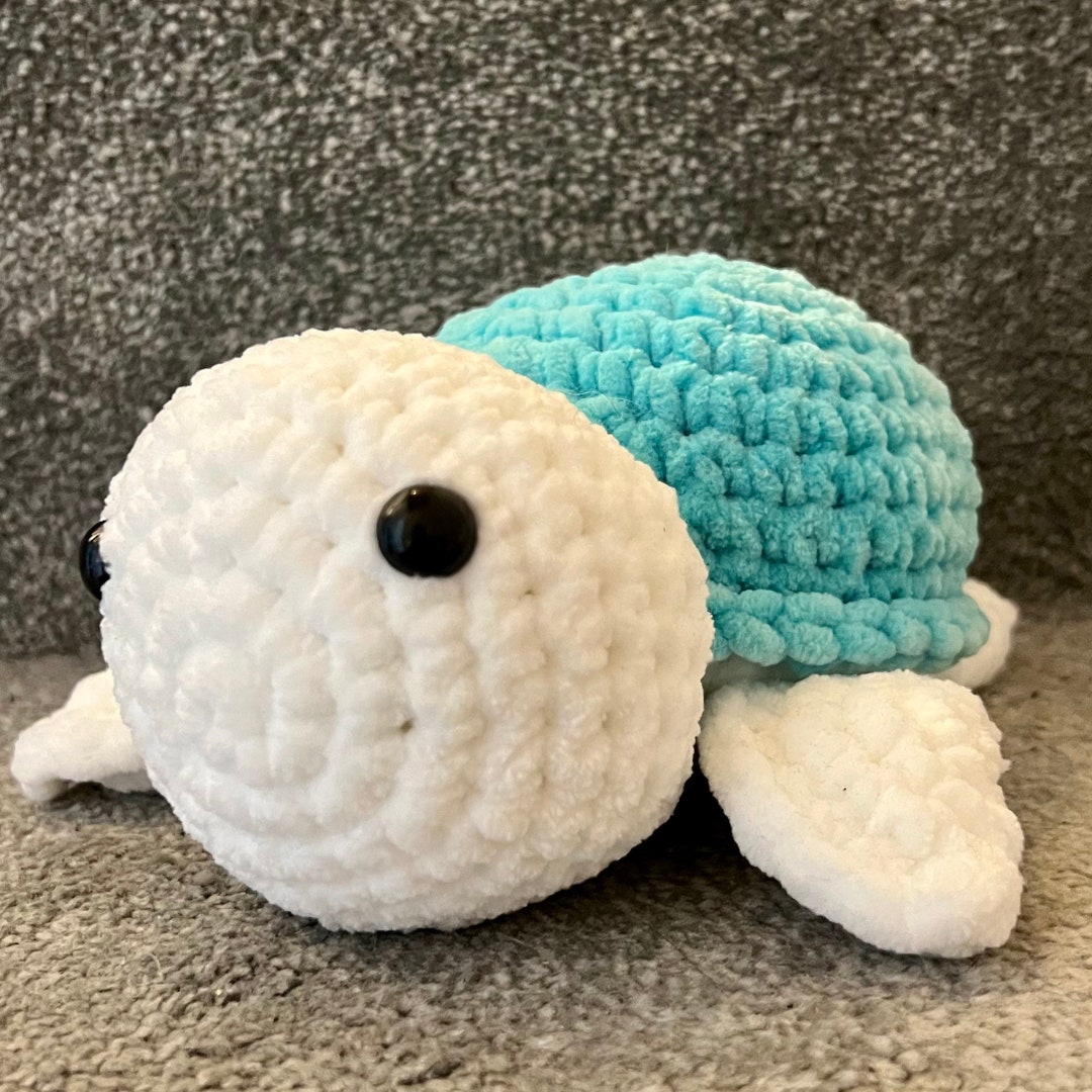 Handcrafted Crochet Turtle Plushie Soft Wool - Etsy