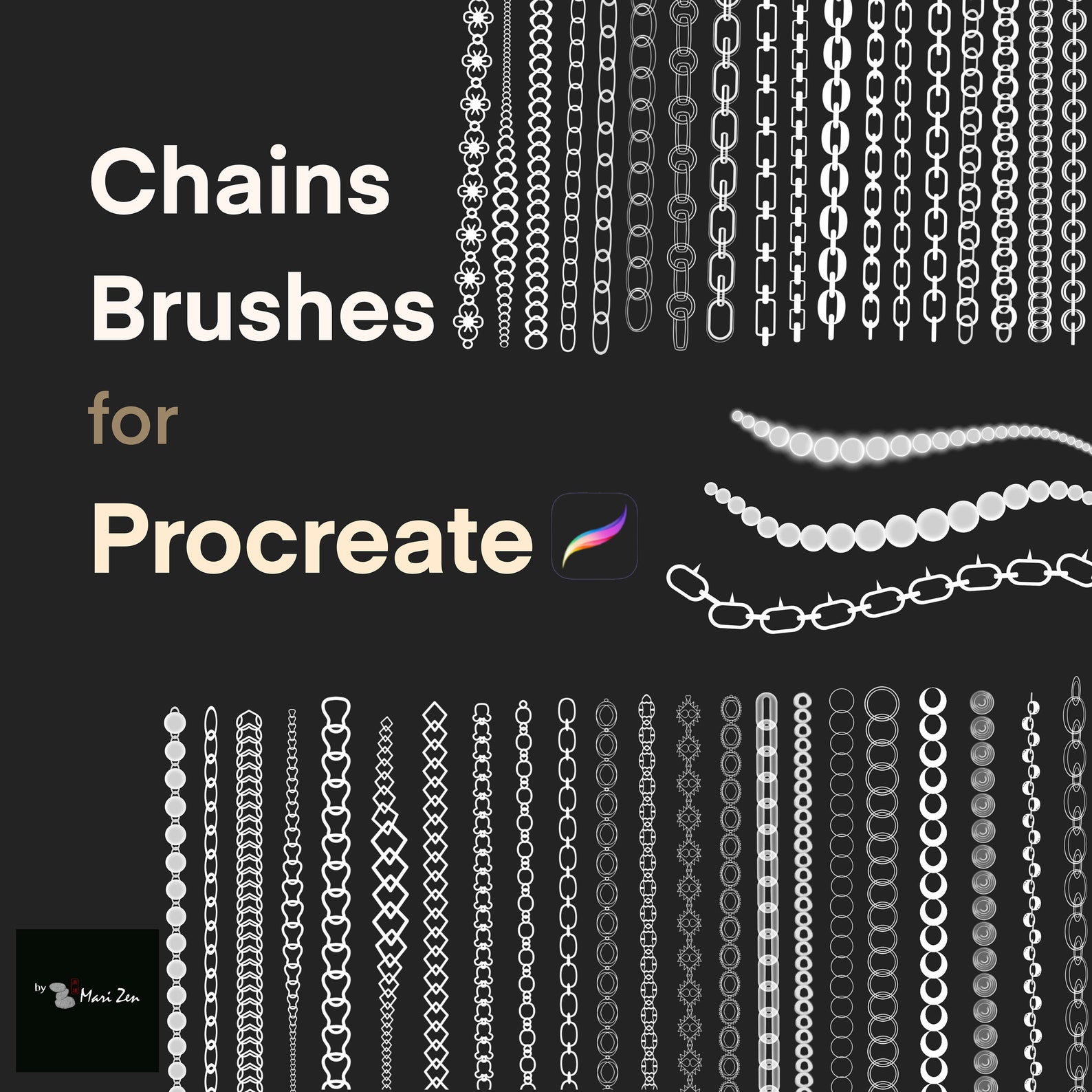 Procreate Chain Brushes More Than 35 Chains to Create Awesome ...