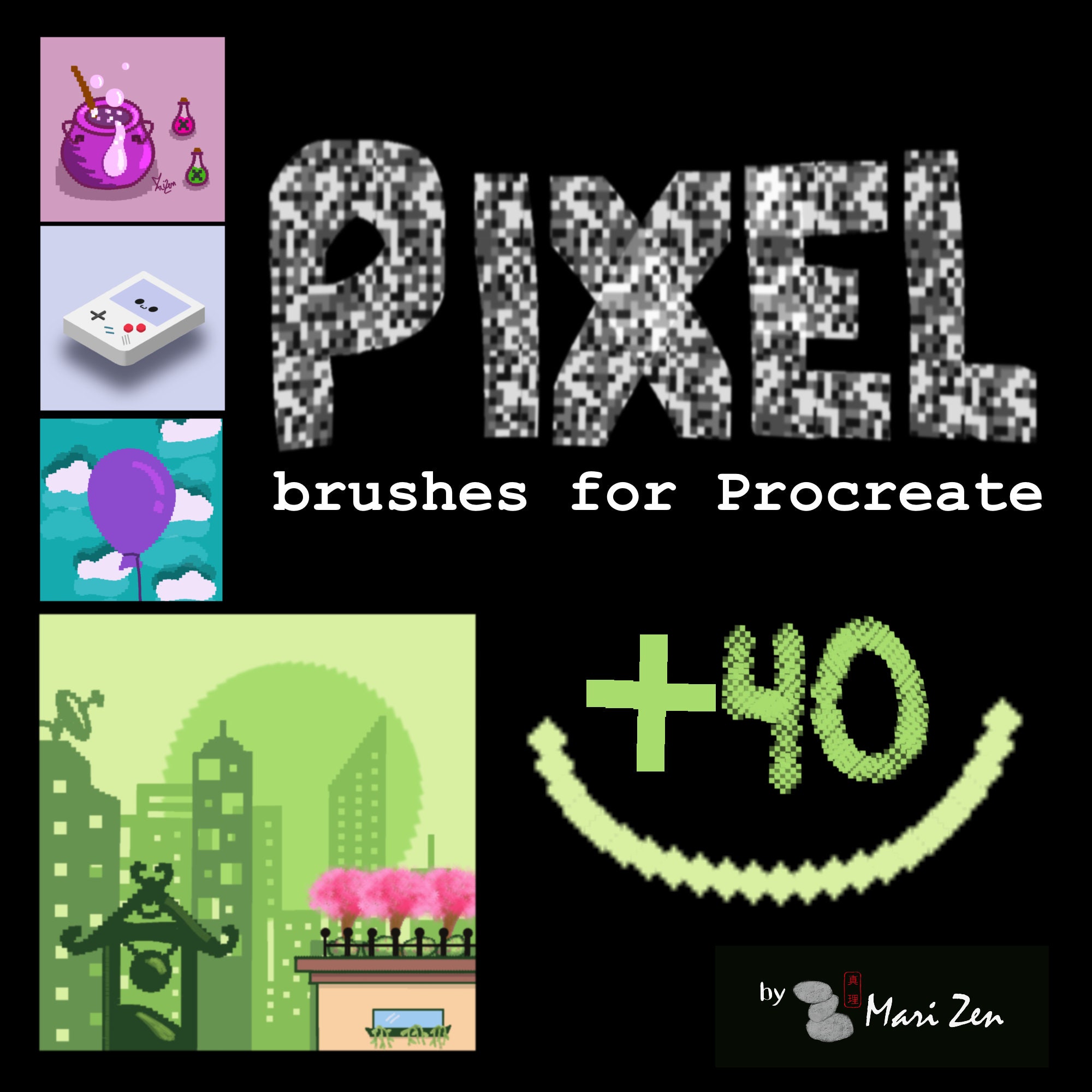 Procreate Brushes for Pixel Art Brushes for Procreate - Pixel Brush ...