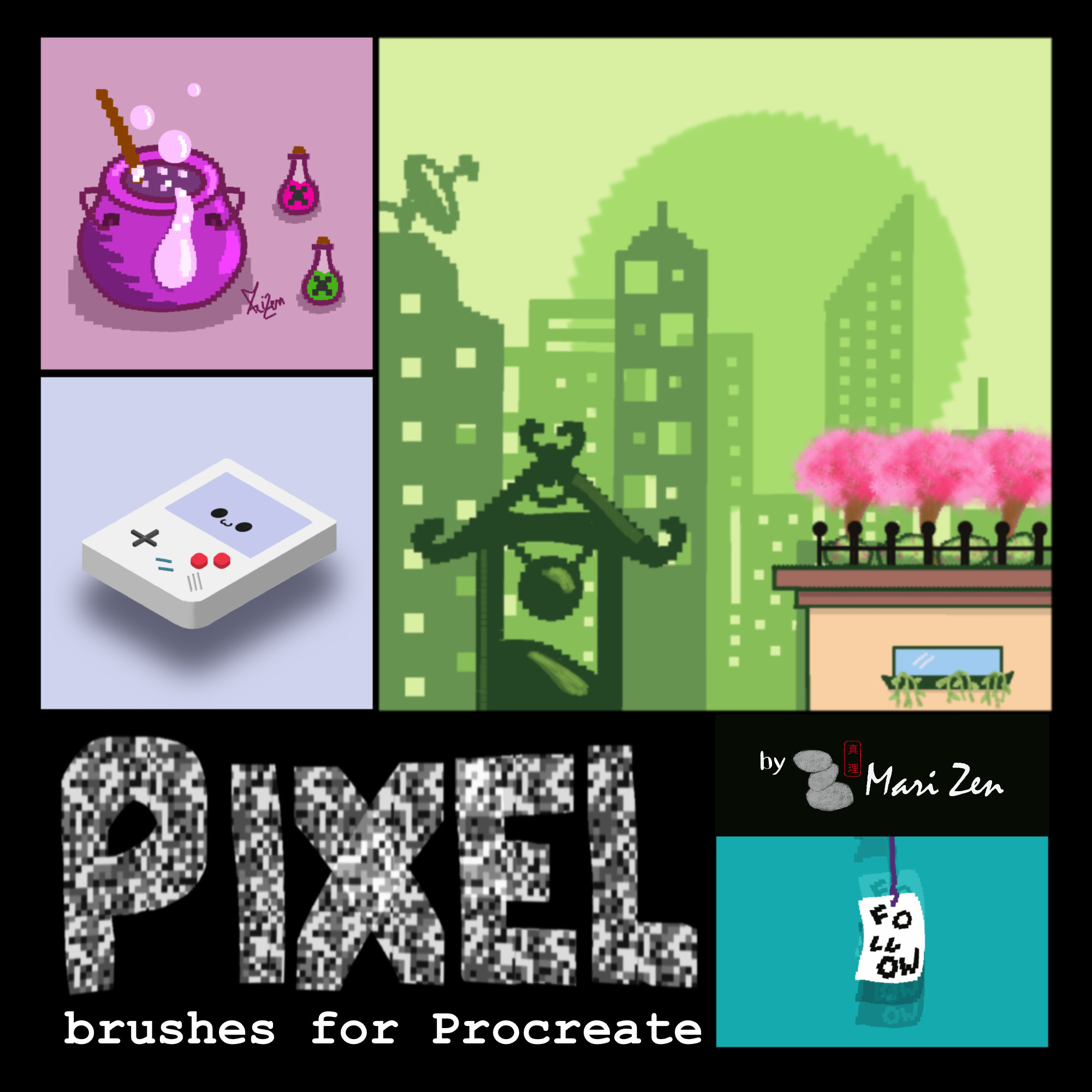 Procreate Brushes for Pixel Art Brushes for Procreate - Pixel Brush ... Procreate Brushes for Pixel Art Brushes for Procreate - Pixel Brush ...