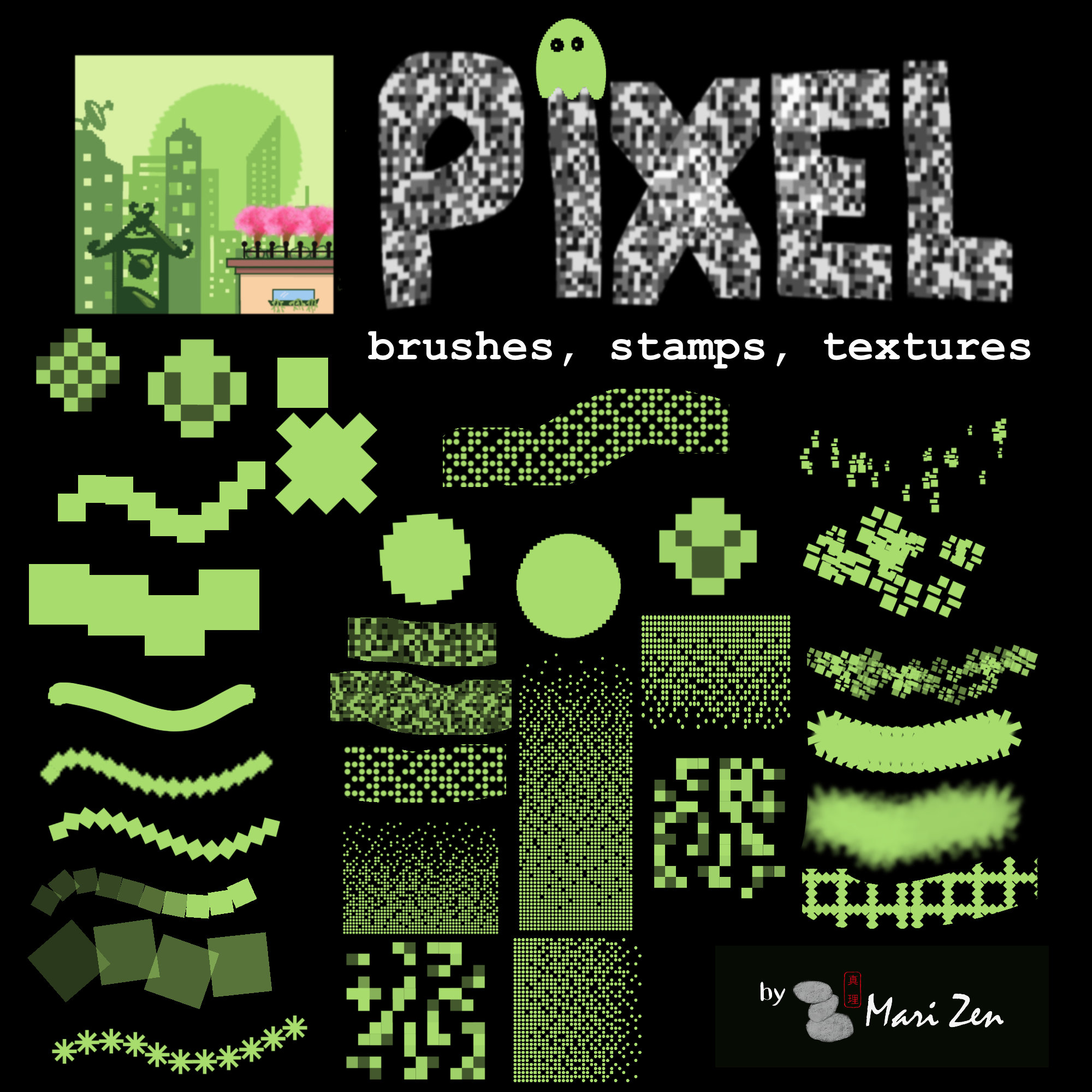 Procreate Brushes for Pixel Art Brushes for Procreate - Pixel Brush ...