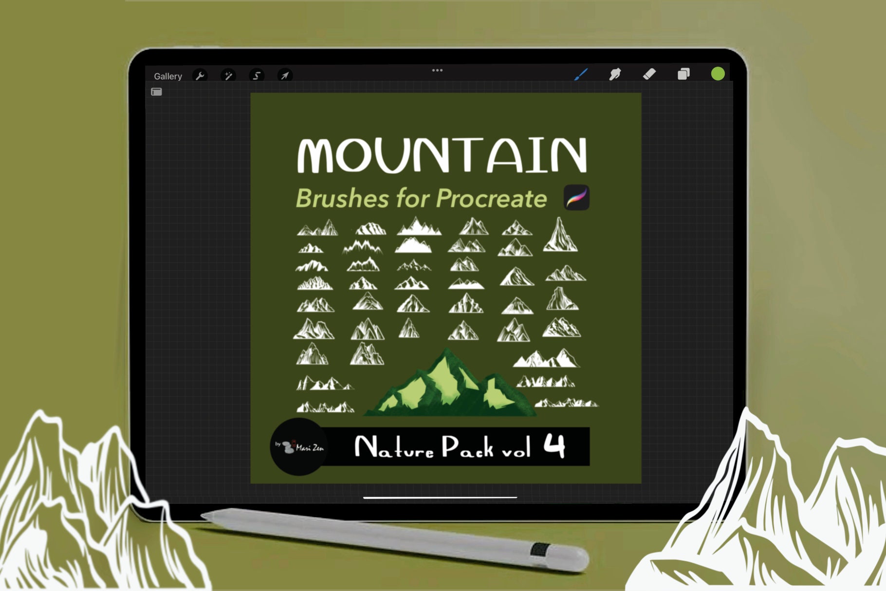 Massive Bundle of Nature Brushes for Procreate Trees, Flowers, Grass ...