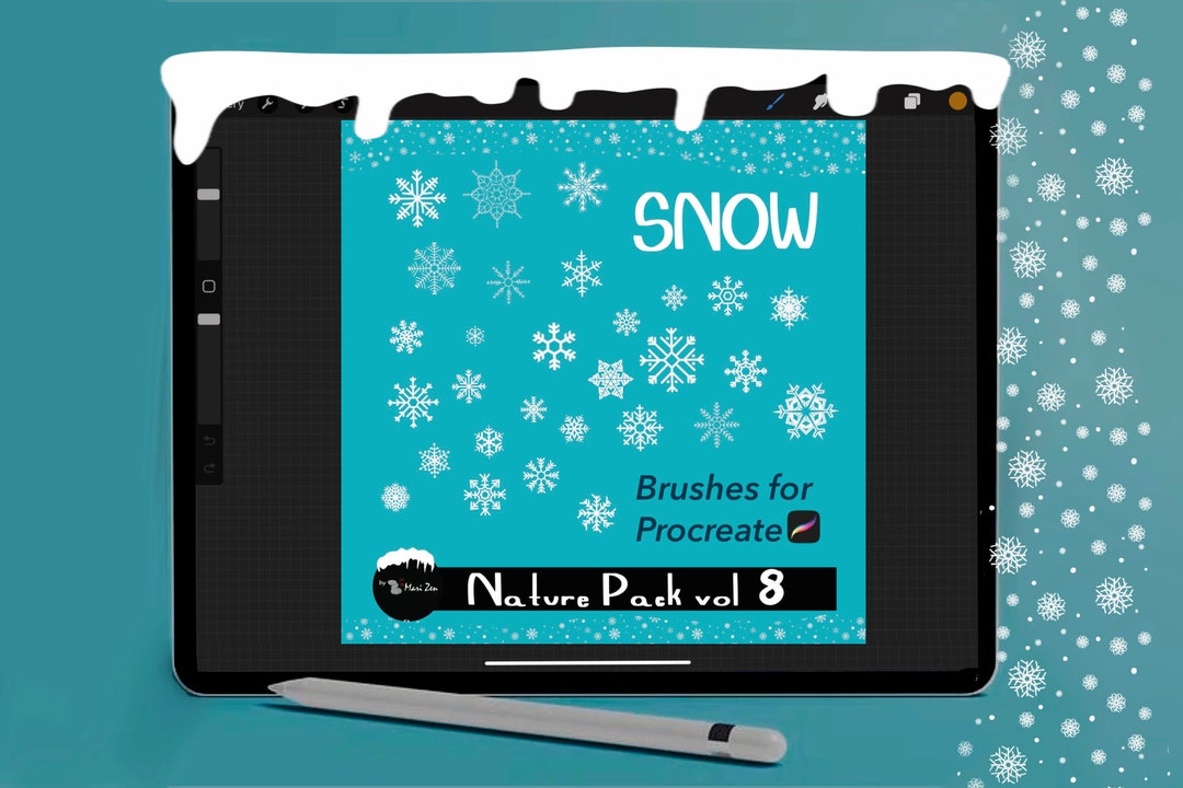 Snow Brushes for Procreate Nature Brushes Volume 8 Create Nature ...