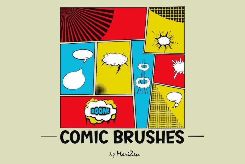 Comic Book Brushes for Procreate and Comic Grids Ready to Stamp - Etsy