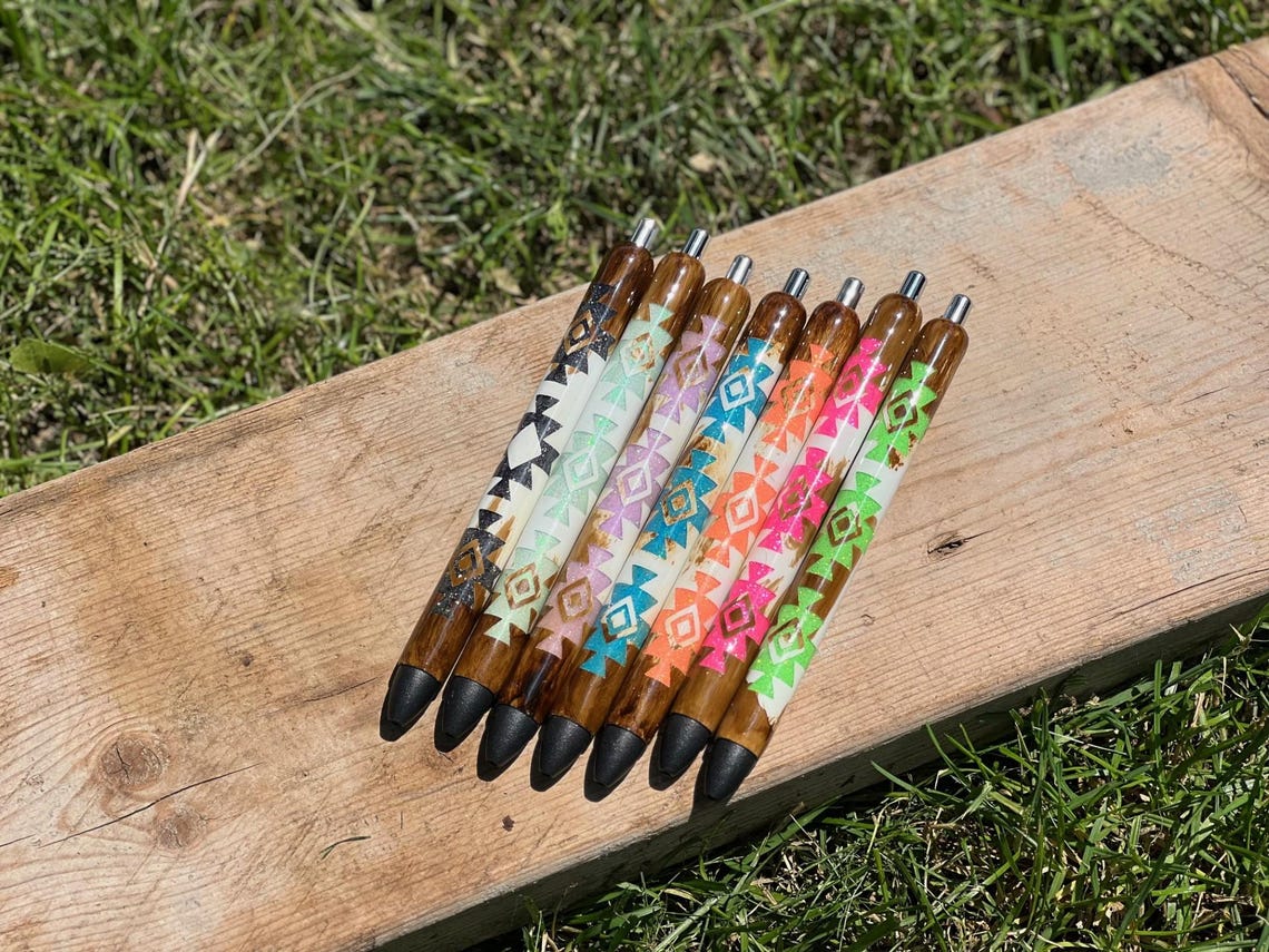 Western Aztec Glitter Pens, Western, Gift, Glitter Pens, Country ...