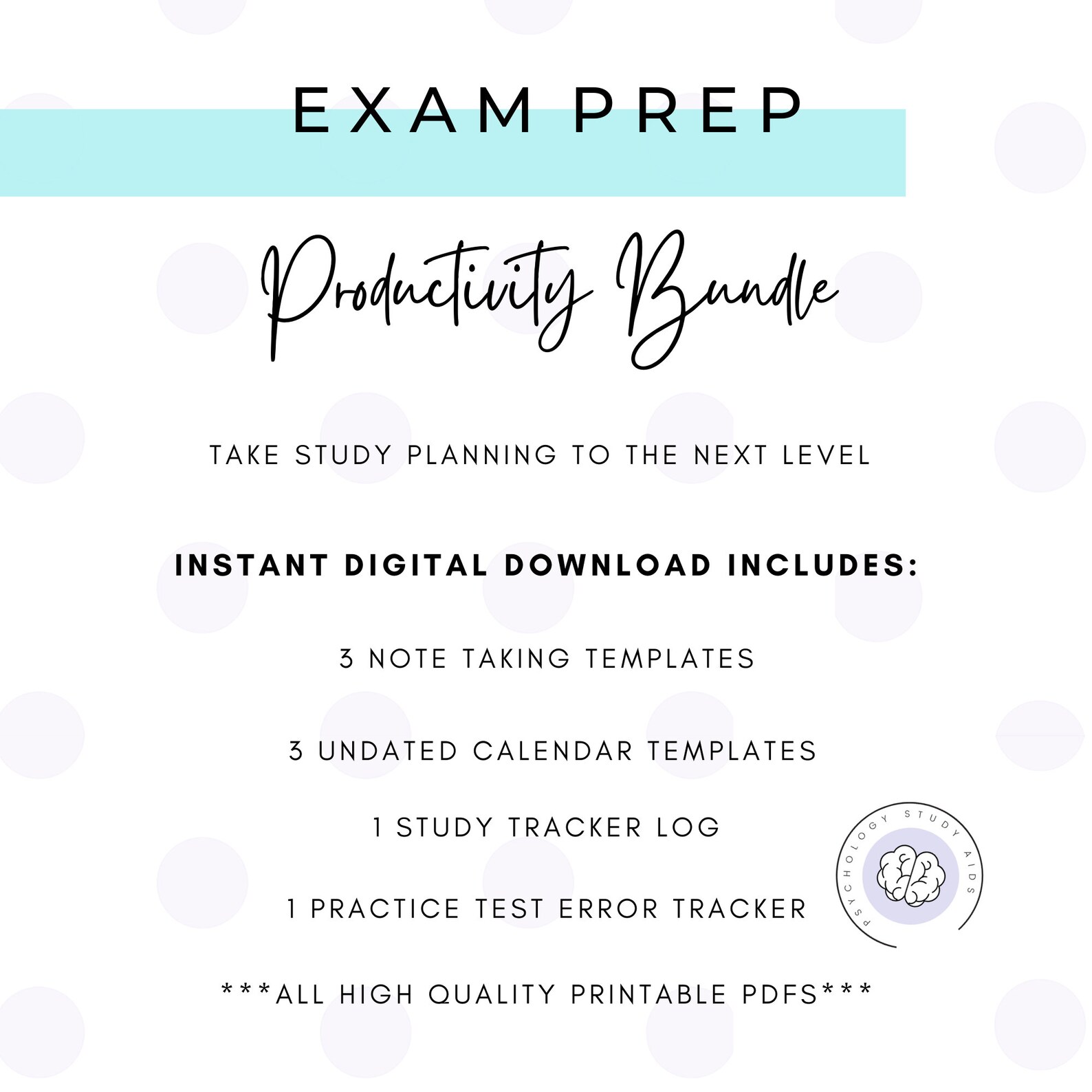 EPPP Study Planner Bundle With Error Tracker, Calendars, Notes, & Study ...