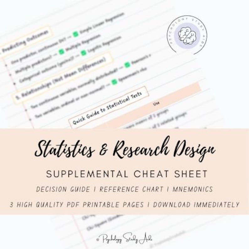 Statistical Test Flowchart | EPPP Study Guide | Psychology Research ...