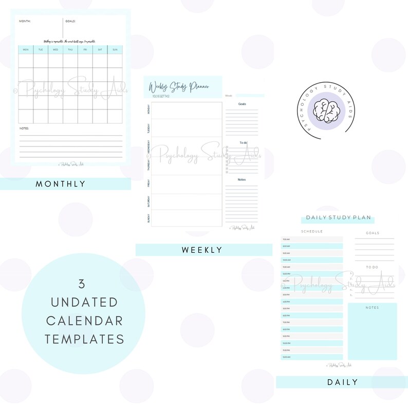 EPPP Study Planner Bundle With Error Tracker, Calendars, Notes, & Study ...