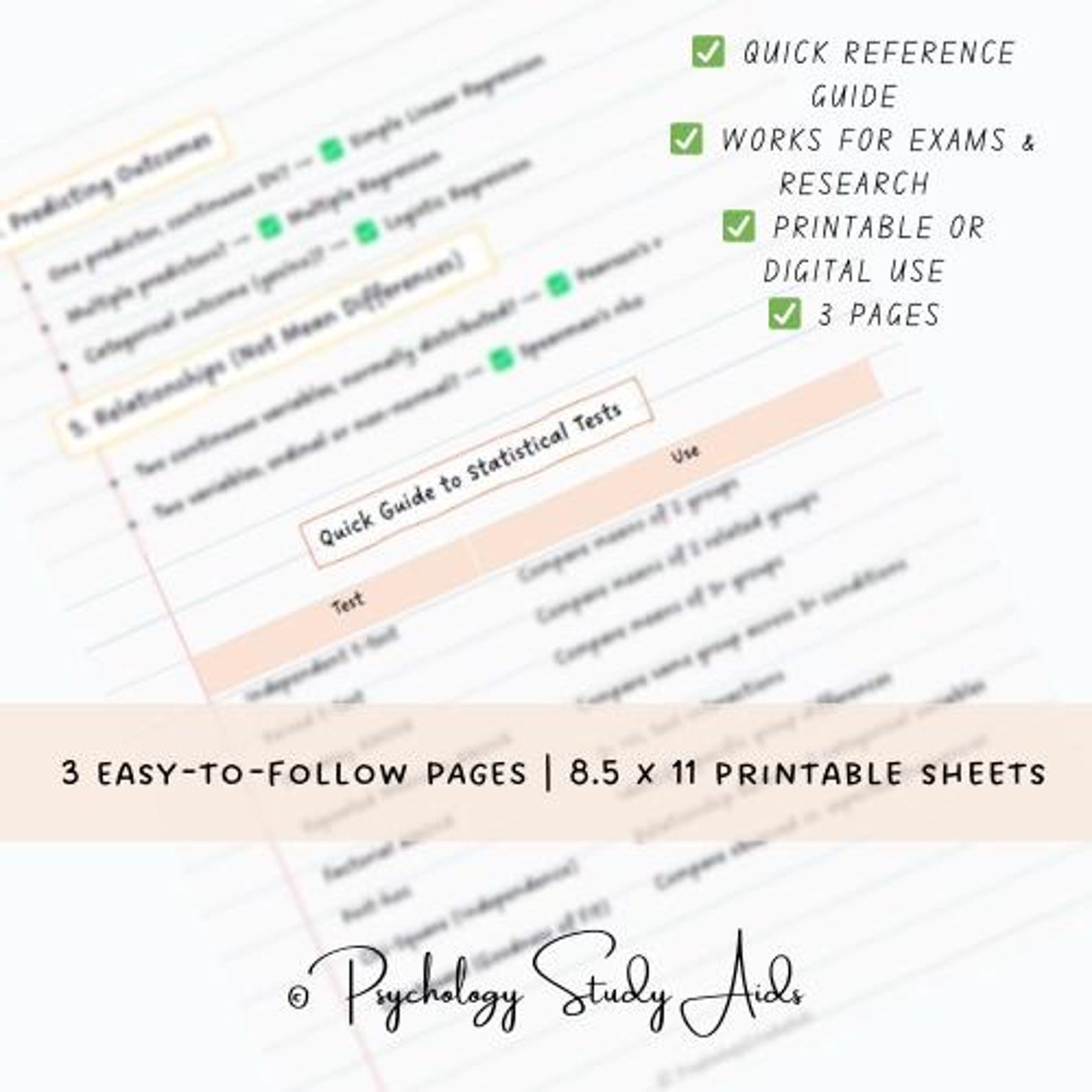 Statistical Test Flowchart | EPPP Study Guide | Psychology Research ...