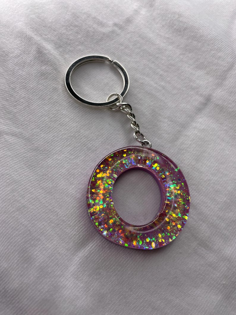 Keychain Letter “O” Made of Resin - Handmade - Etsy