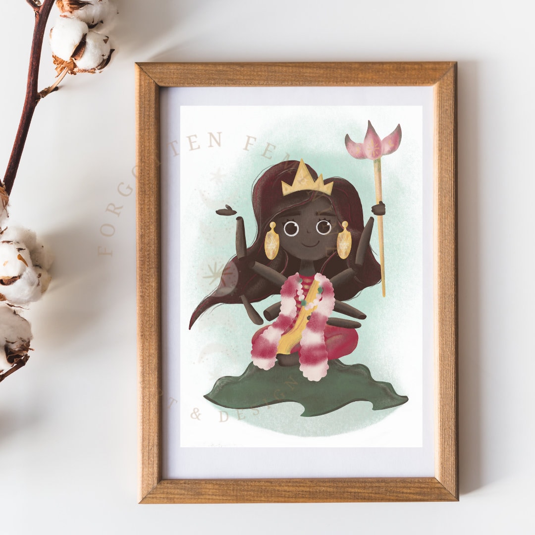 Girl Akhilandeshvari Hindu Goddess Art Download - Etsy