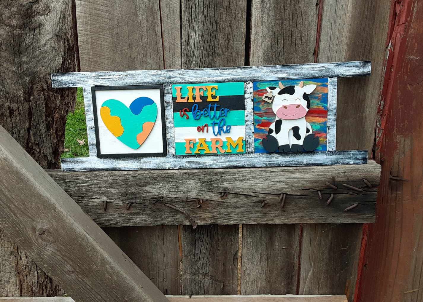 6 Cow Ladder Tiles - Etsy
