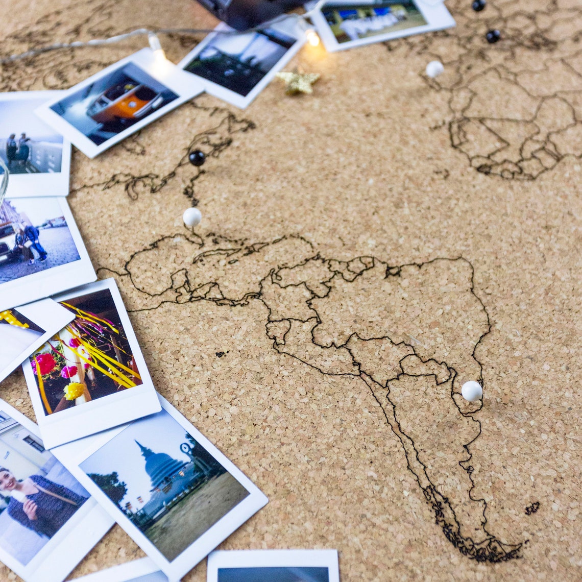 Word Cork Map Best Corkboard Map for Travellers - Etsy