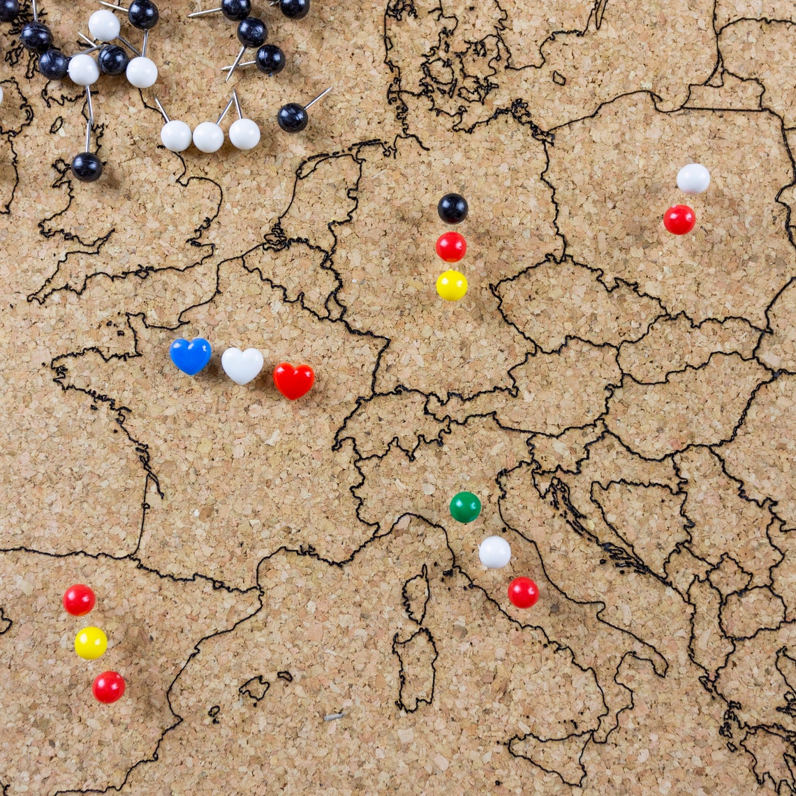 Word Cork Map Best Corkboard Map for Travellers - Etsy