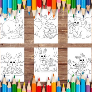 12 Easter Coloring Pages, Easter Coloring Pages for Kids, Easter ...
