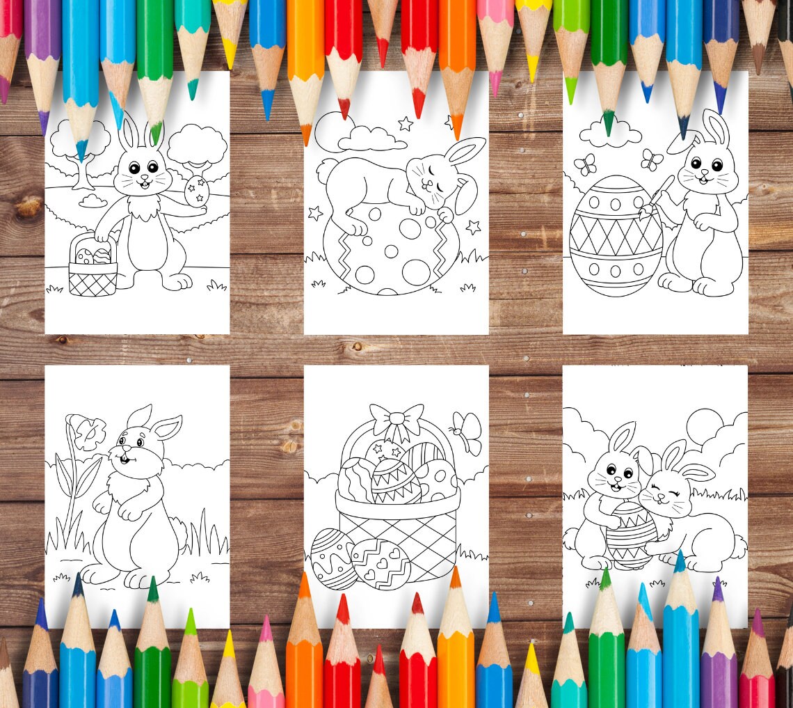 12 Easter Coloring Pages, Easter Coloring Pages for Kids, Easter ...
