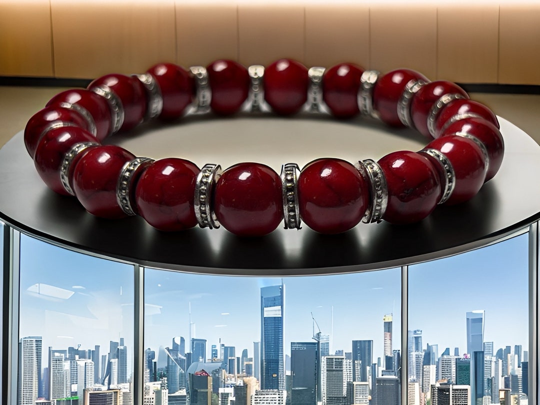 Exotic Dyed Quartzite Red Round 10mm 10mm Stone With Silver Accents - Etsy