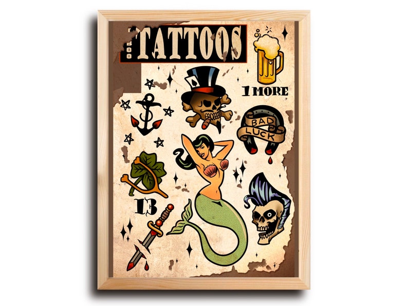 Fallout Taboo Tattoos Magazine Cover Tattoo Flash Sheet Inspired ...