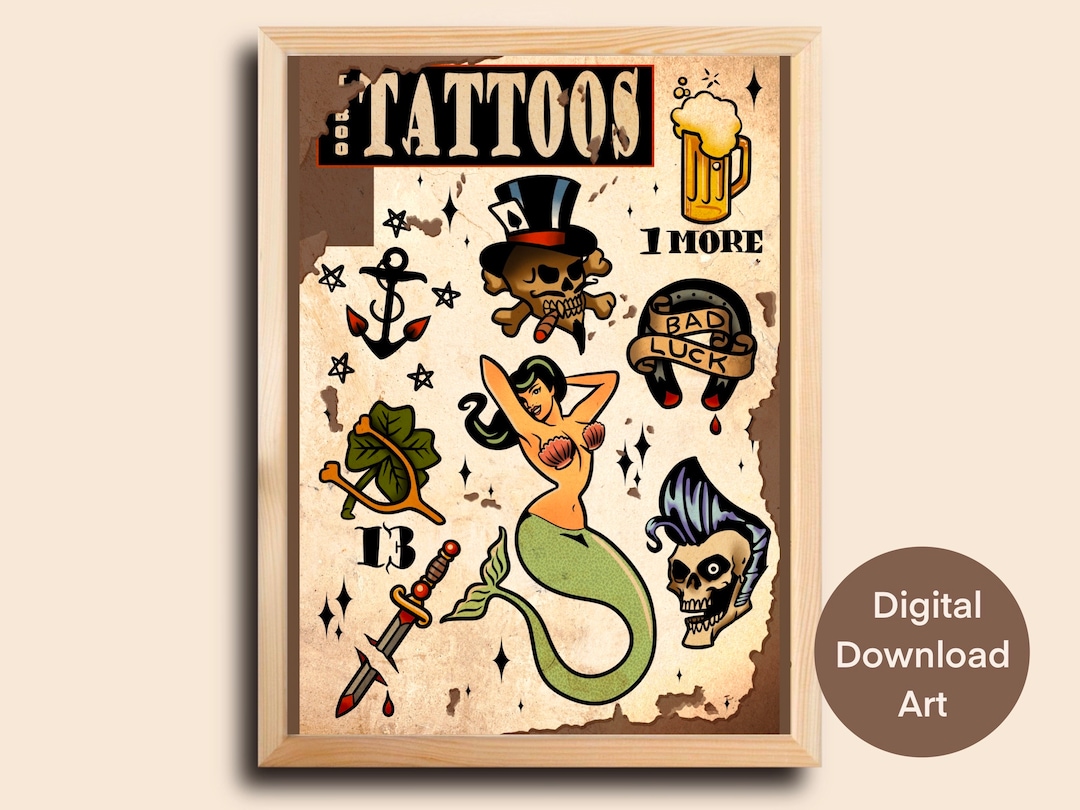 Fallout Taboo Tattoos Magazine Cover Tattoo Flash Sheet Inspired ...