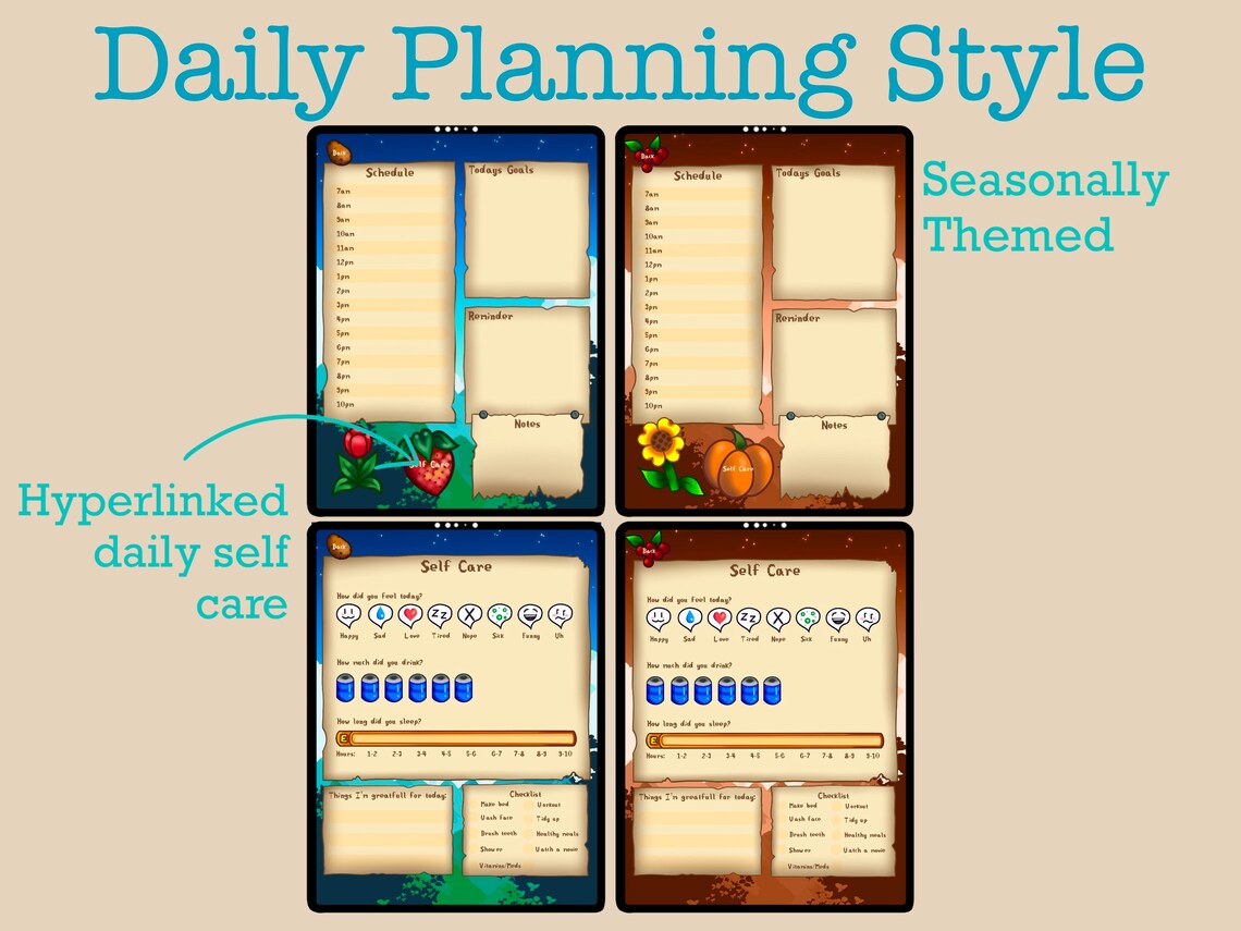 Stardew FULL Digital Planner NORTHERN HEMISPHERE Nerd Planner Geek ...