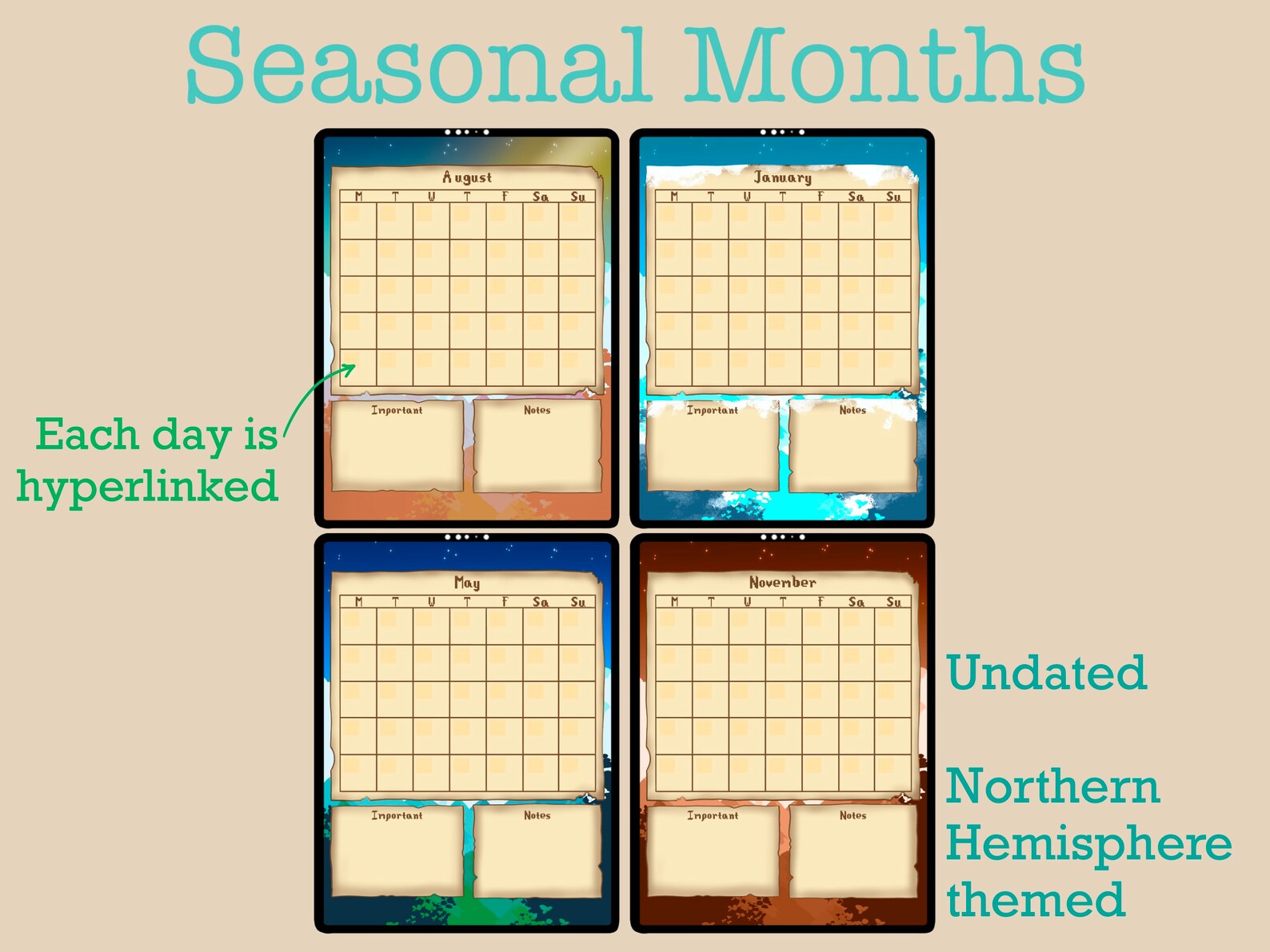 Stardew FULL Digital Planner | SOUTHERN HEMISPHERE | Nerd Planner ...
