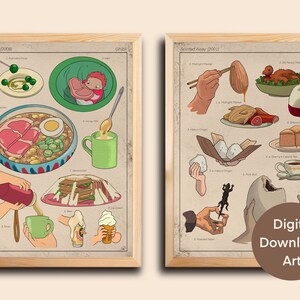 Howl's Moving Castle Food Poster: Ghibli Vintage Kitchen Art (digital ...