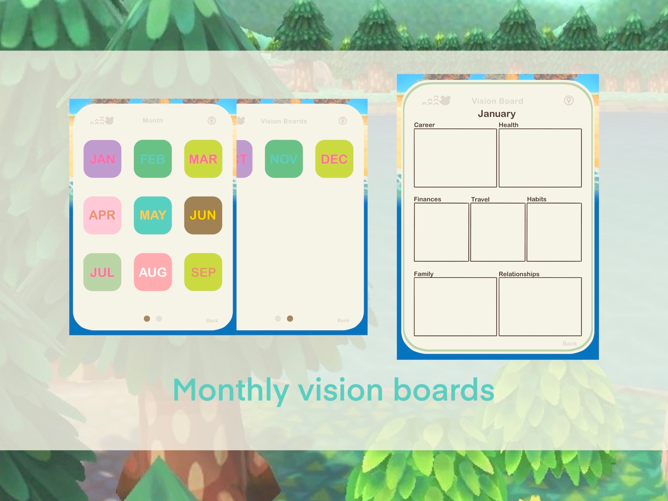 Animal Crossing Themed FULL Daily Digital Plannerfinancial, Wellness, 1 ...