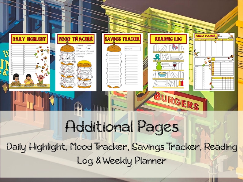 Bob's Burgers Printable Planner Pages: Bujo Journal Bundle (digital ...