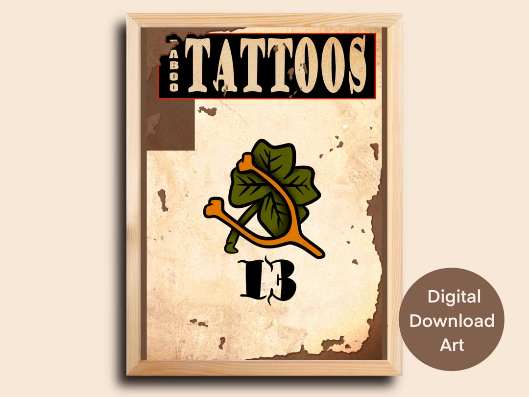 Fallout Taboo Tattoos Magazine Inspired Cover 4 Leaf Clover Wish Bone ...