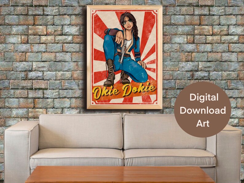 Fallout Character Vintage Poster Digital Print Digital Download ...