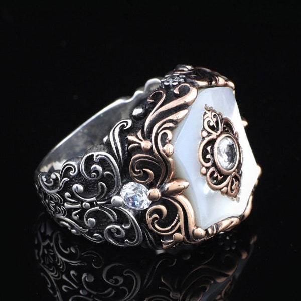 Mens Gemstone Rings - Etsy