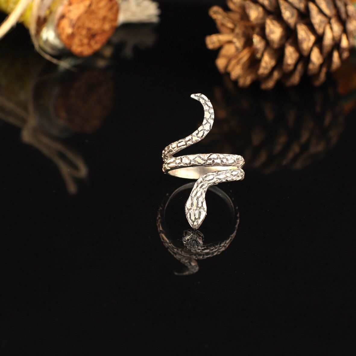 Snake Ring Silver Snake Ring Snake Ring Sterling Silver - Etsy